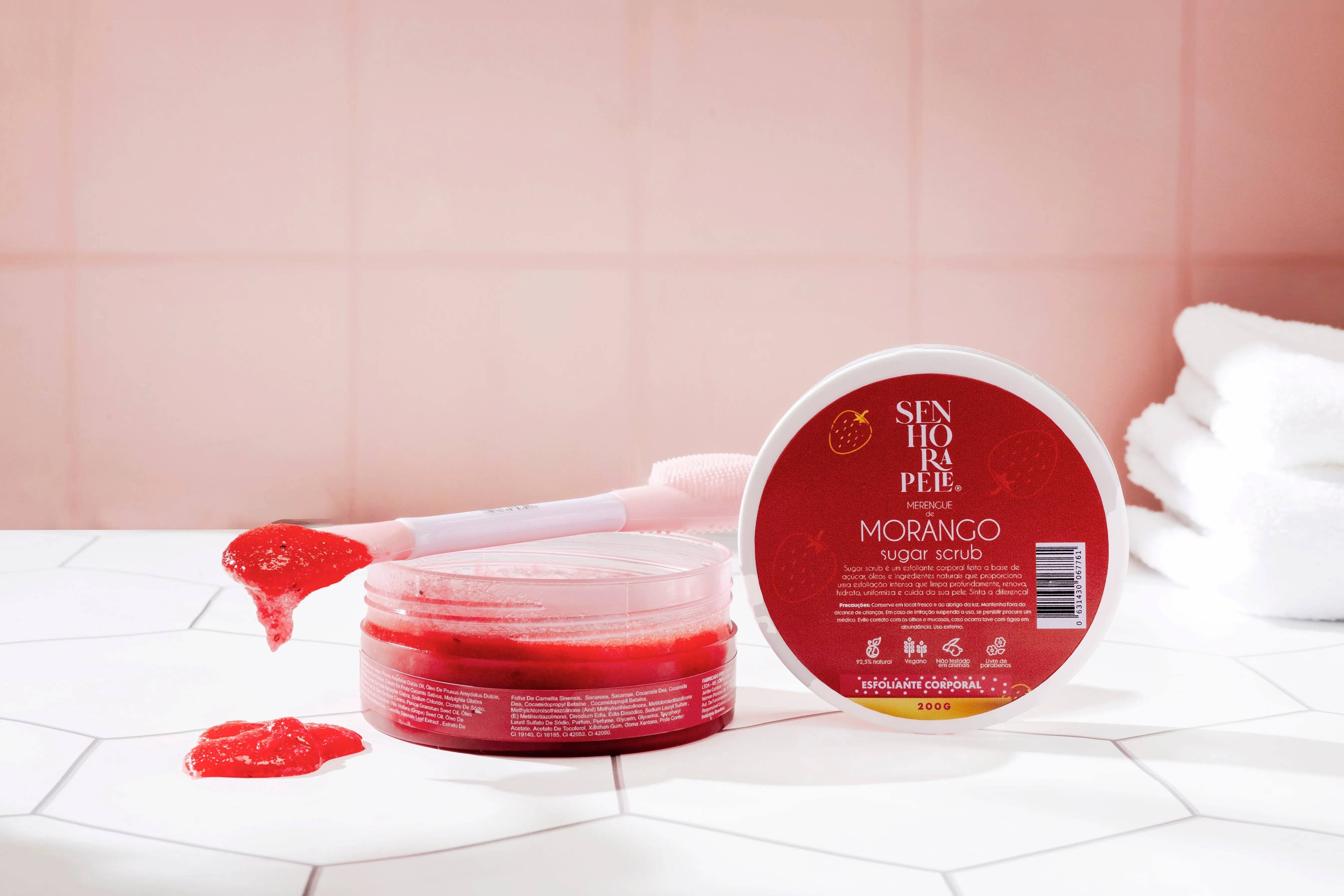 Esfoliante corporal Sugar Scrub Morango | Senhora Pele