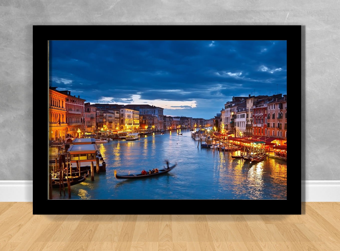 Quadro com Vidro Paisagem Entardecer em Veneza | Quadro Decorativo ...