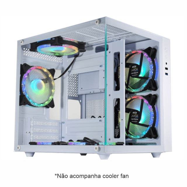 Gabinete Gamer K-MEX CG-W2SB Aquário Micro White | Nine Store