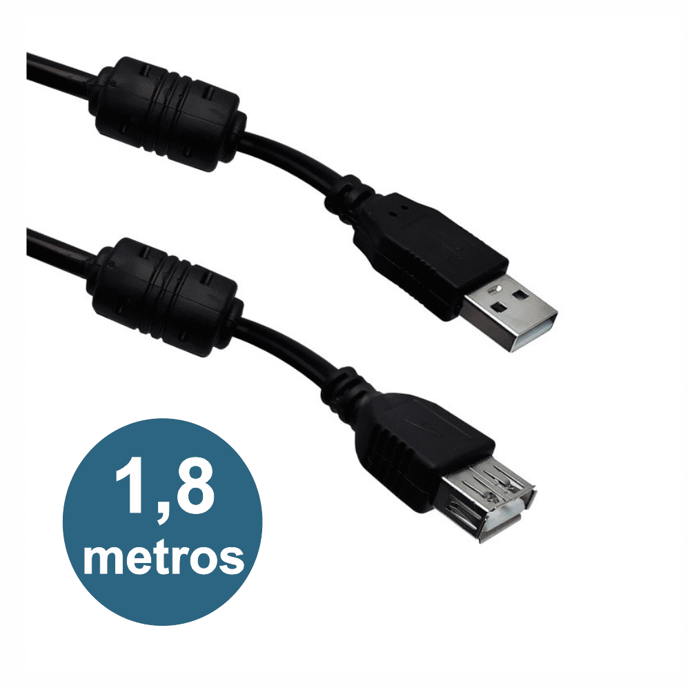 Cabo USB Extensor 1,8 metros | Nine Store