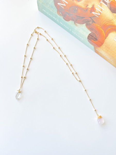 Colar Escapulário Energético com Cristal Natural | Anja Místika