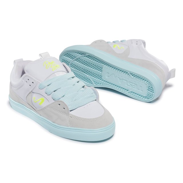 Tênis Tesla Fusion White Light Blue | Tesla Skate | Tênis de Skate