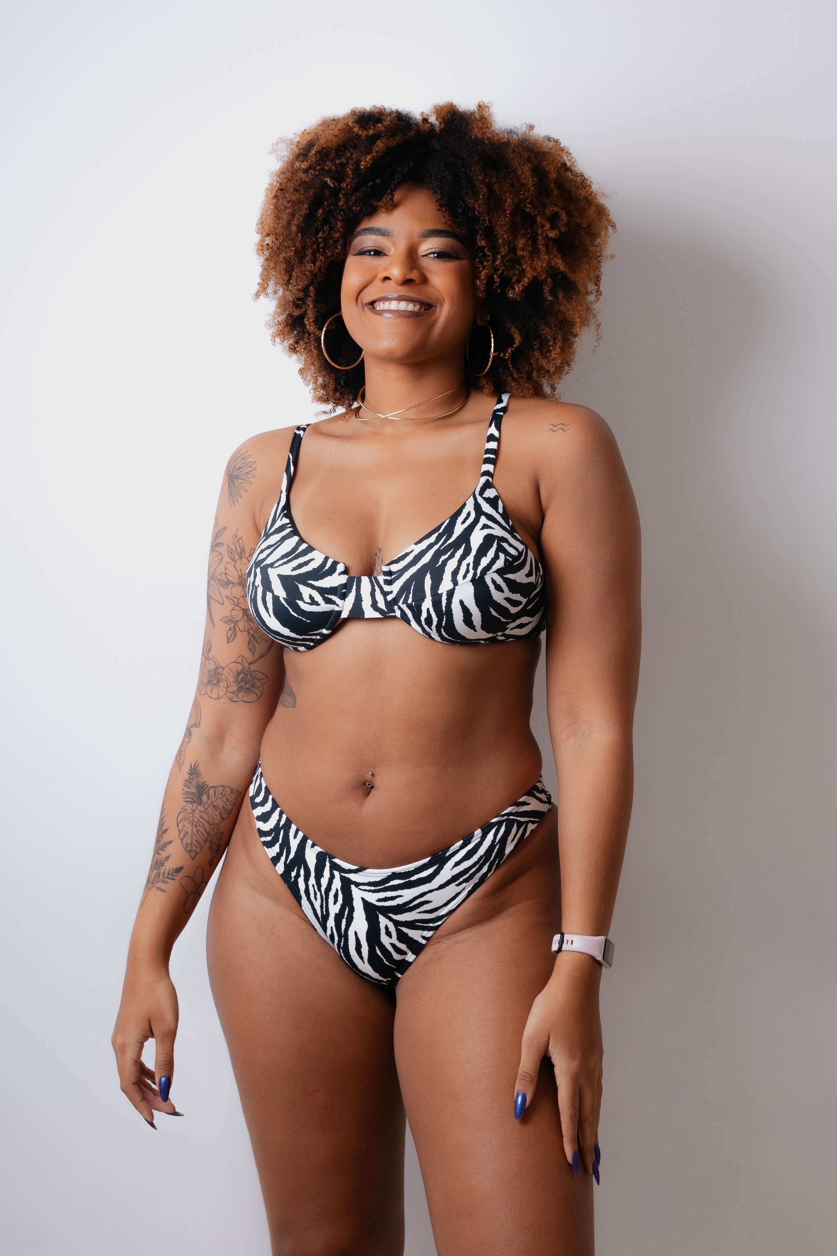 Biquíni Carol Empina Bumbum Zebra Vogabr