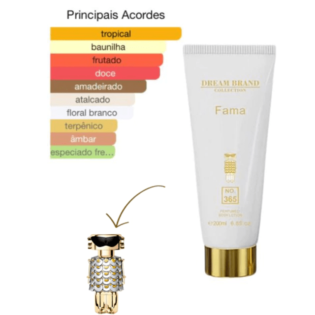 Hidratante Corporal Drean Brand Collection Fama 365 inspiração Fame ...