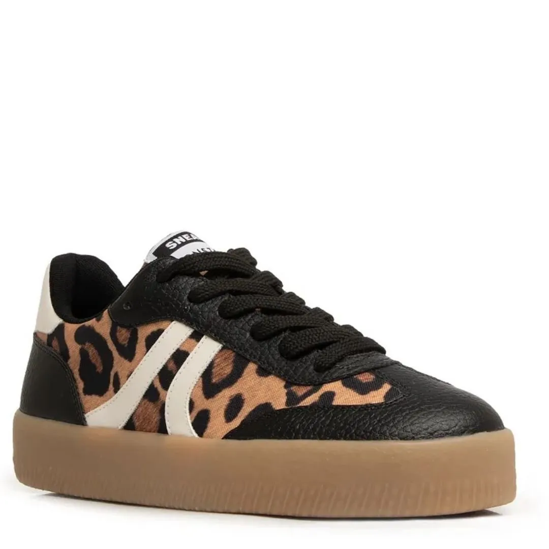Tênis Animal Print Recortes Constance Feminino | Usedeju