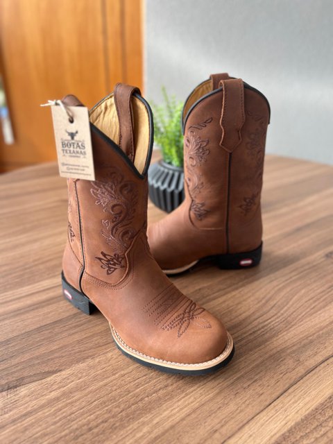Bico Redondo Coturno Texana Bota Country Bico Redondo Botas Jacomo Bico ...