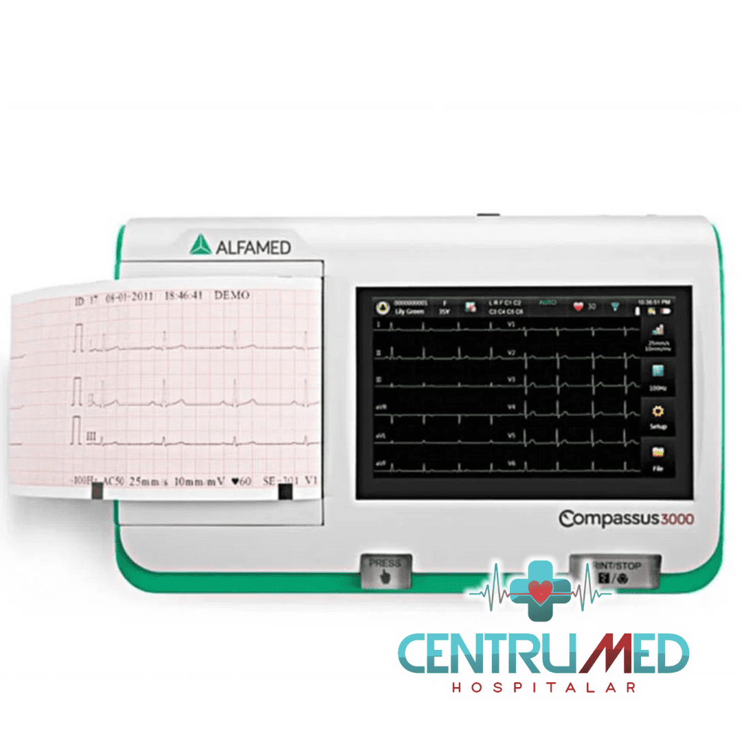 Eletrocardiógrafo 03 Canais Compassus 3000 - Alfamed | Centrumed Hospitalar