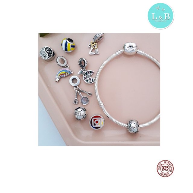 Berloque I Love Futebol em Prata 925 | L&B Acessórios