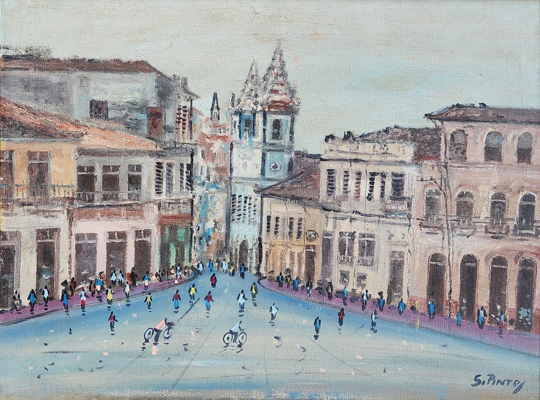 Sylvio Pinto - Rio antigo. Óleo sobre tela, 46x61 cm | Galeria Cukier Arte