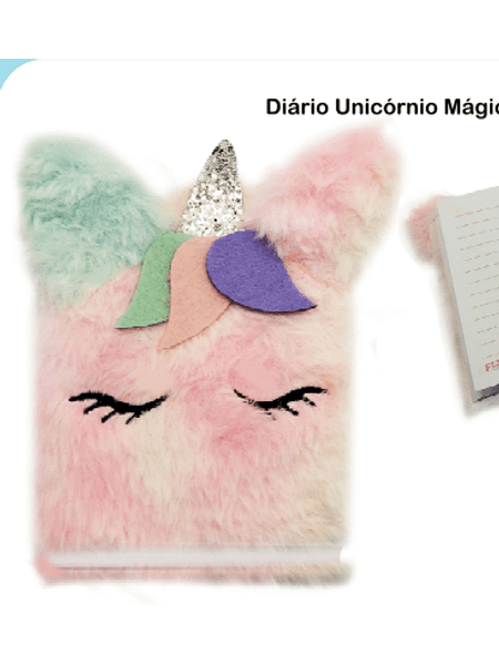 Diário Unicórnio Mágico- Fofy | Gli Store