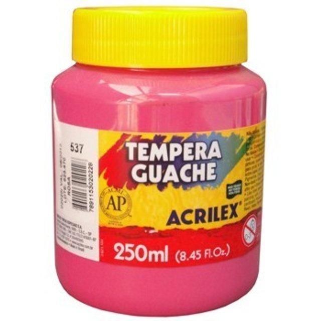 TINTA TEMPERA 250 ML ROSA ACRILEX | Conesul