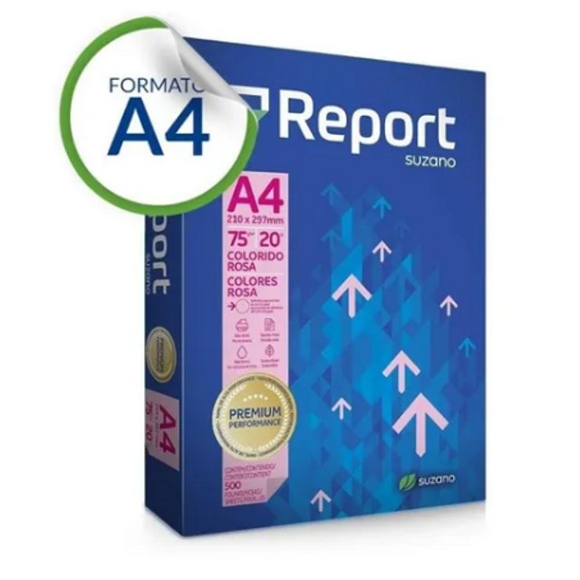 FOLHA A4 210 X 297 ROSA PACOTE 500 FOLHAS REPORT | Conesul