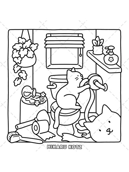 Cat Moments: Meow Life Coloring Book for Adults and Teens | Loja de ...