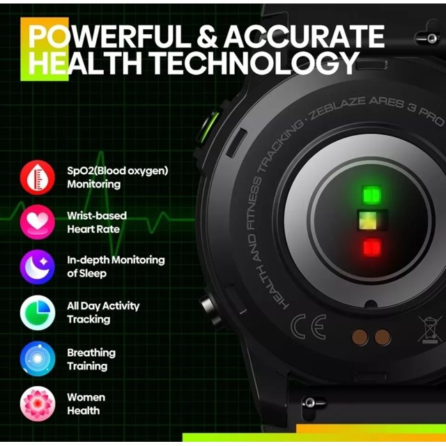 Smartwatch Zeblaze Ares 3 Pro 1.43 Amoled Chamadas Bluetooth | pooq.com.br