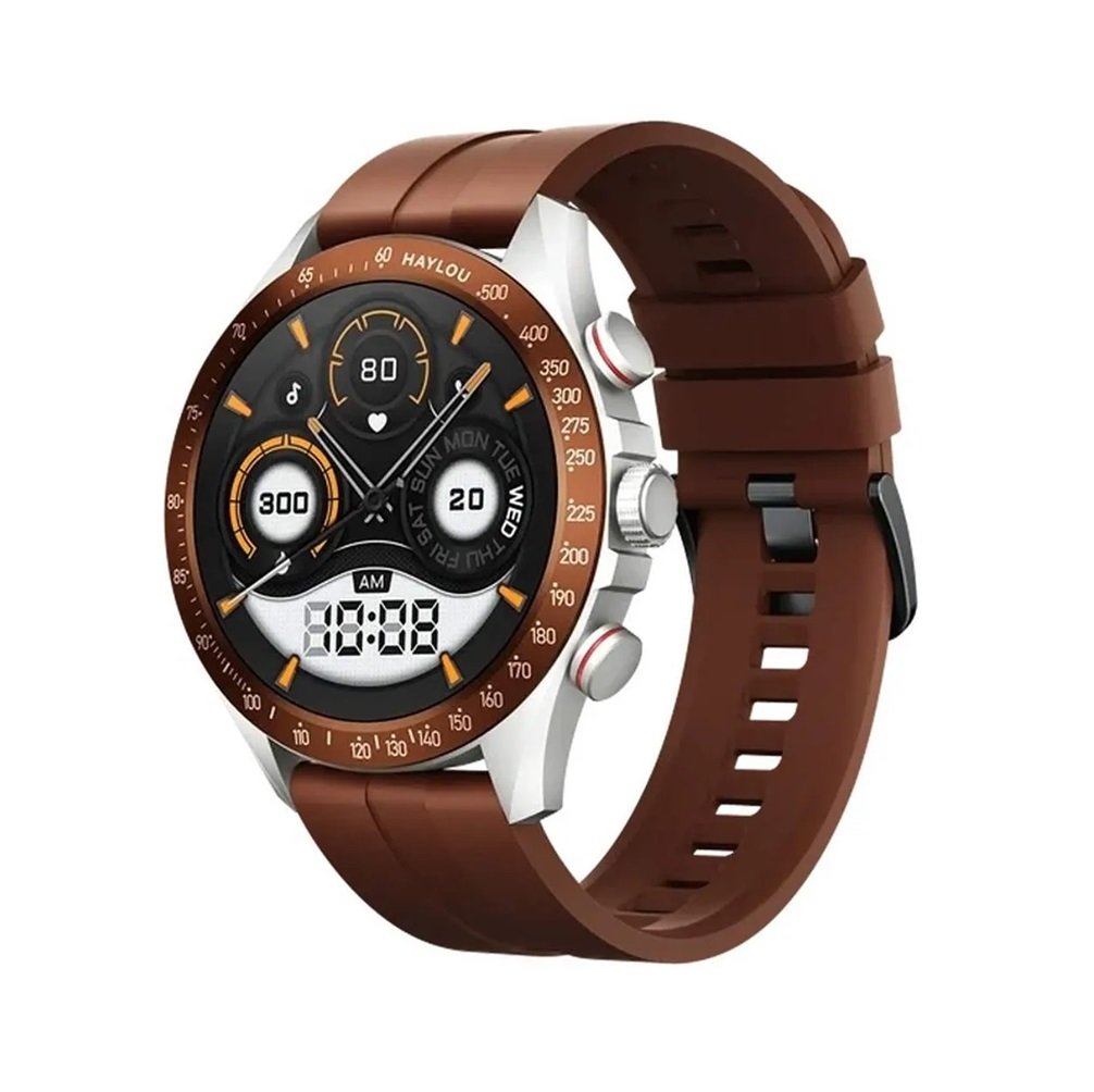 Smartwatch Inteligente Haylou Solar Pro, Chamada Bluetooth, Caixa Marrom | pooq.com.br