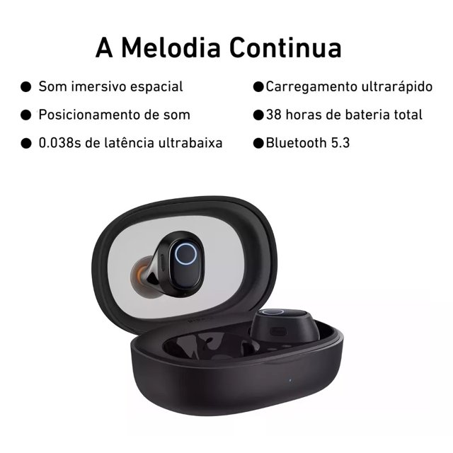 Fone De Ouvido Baseus Bowie Wm03 Tws Bluetooth 5.3 Sem Fio | pooq.com.br