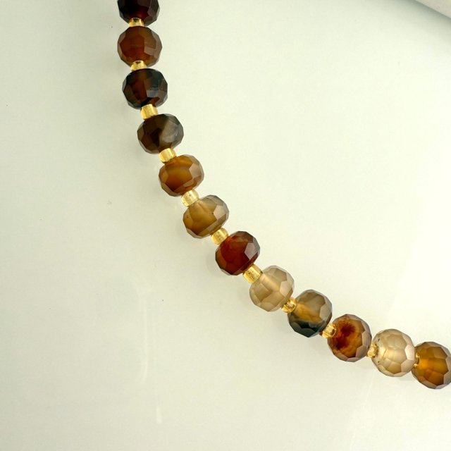 COLAR VERNIZ ITALIANO BOLA CRISTAL COM FECHO BOIA DOURADO | NEGO BIJOUX