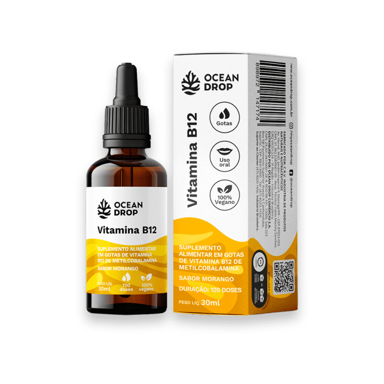 Vitamina B12 Ocean Drop - 30ml | Energia, Metabolismo e Saúde Cognitiva ...