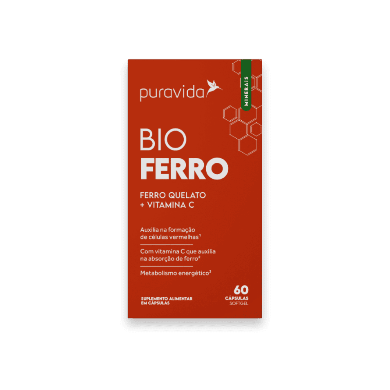 Bio Ferro Puravida - 60 Cápsulas | Energia e Saúde do Sangue | Casa Ômega