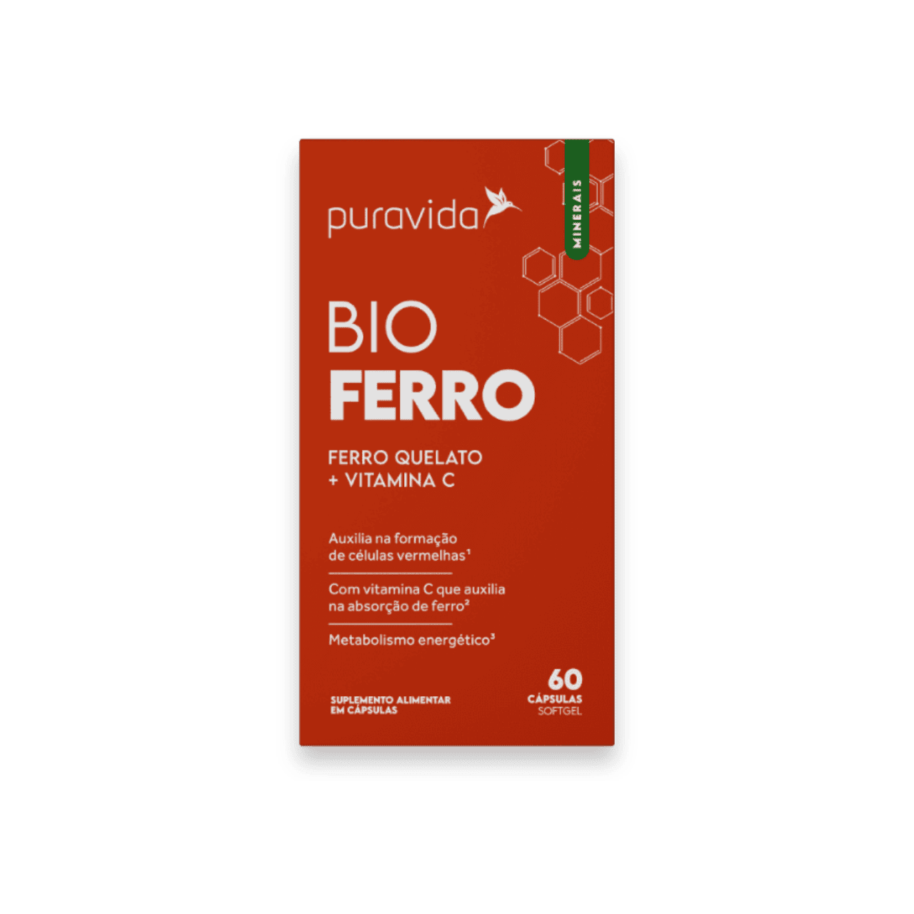 Bio Ferro Puravida - 60 Cápsulas | Energia e Saúde do Sangue | Casa Ômega
