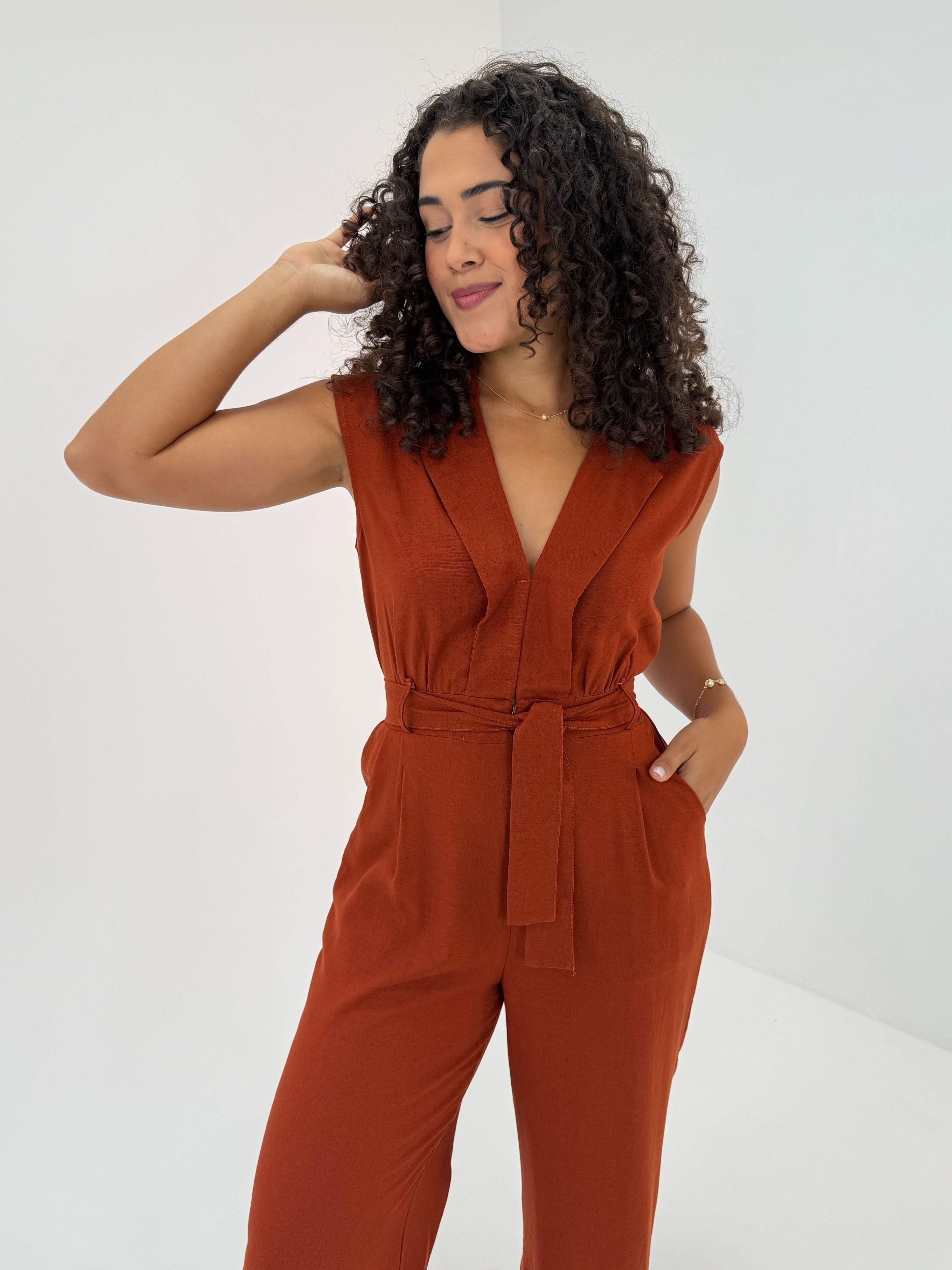 Macacão Linho Martina | Mottiê | Moda Feminina com Conforto e Estilo!