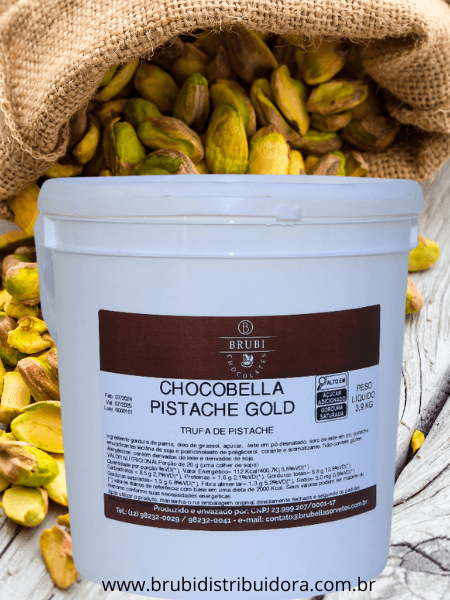 ChocoBella Pistache Gold Brubi Chocolates - Balde 3,9Kg | Brubi ...
