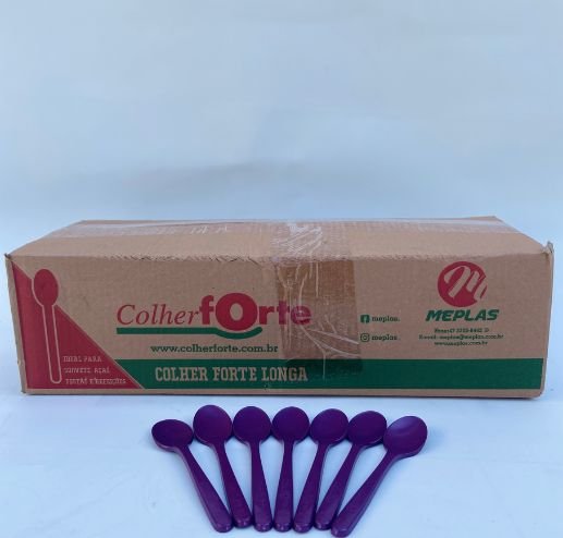 Colher Forte Longa Meplas - Cx. 500 unid | Brubi Distribuidora