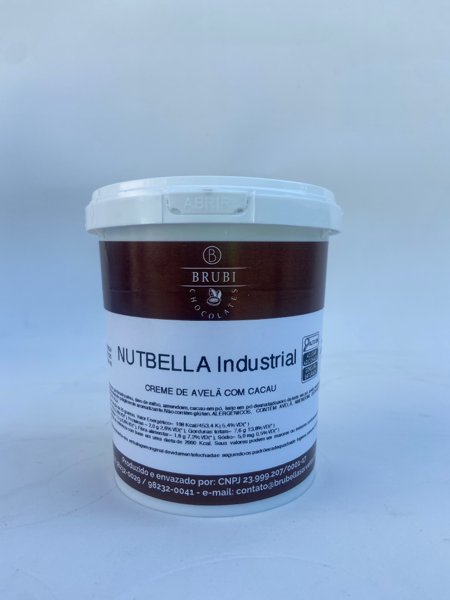 NutBella Industrial Brubi Chocolates - Pote 1Kg | Brubi Distribuidora