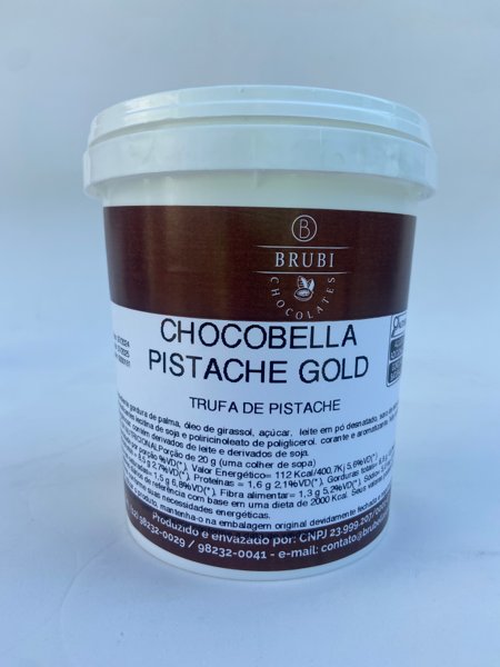 ChocoBella Pistache Gold Brubi Chocolates - Pote 1Kg | Brubi Distribuidora