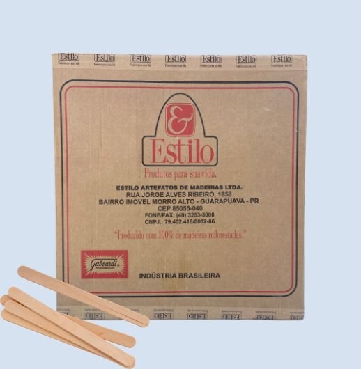 Palito de Picolé Jaja Estilo - Cx. 10.000 unid | Brubi Distribuidora