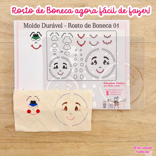 Molde de plástico para você riscar e cortar e fazer trabalhos manuais ...