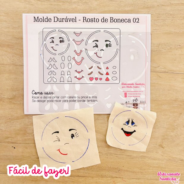 Molde de plástico para você riscar e cortar e fazer trabalhos manuais ...