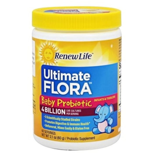Ultimate Flora Baby Probioticos Bebês e Crianças 4 Bilhões - Renew Life ...