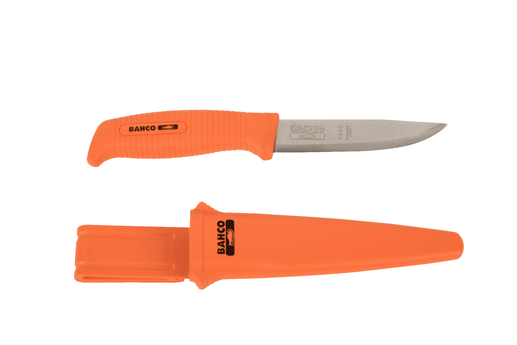 Faca Bahco 1446-OV Inox 100mm com Coldre Profissional | GREEN HOLLAND