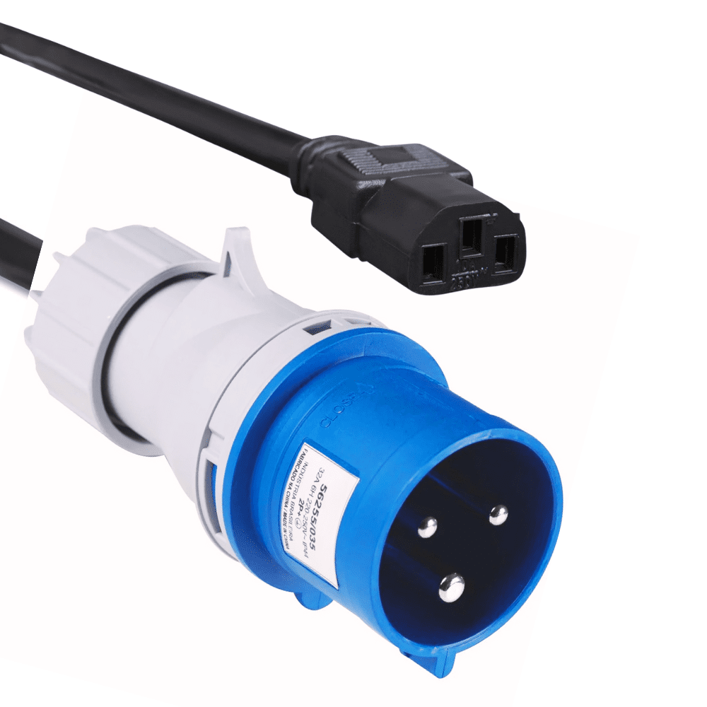 Cabo de Força C13 para Plug Industrial 2P+T 32A 3x2,50mm 1,80 Metros ...