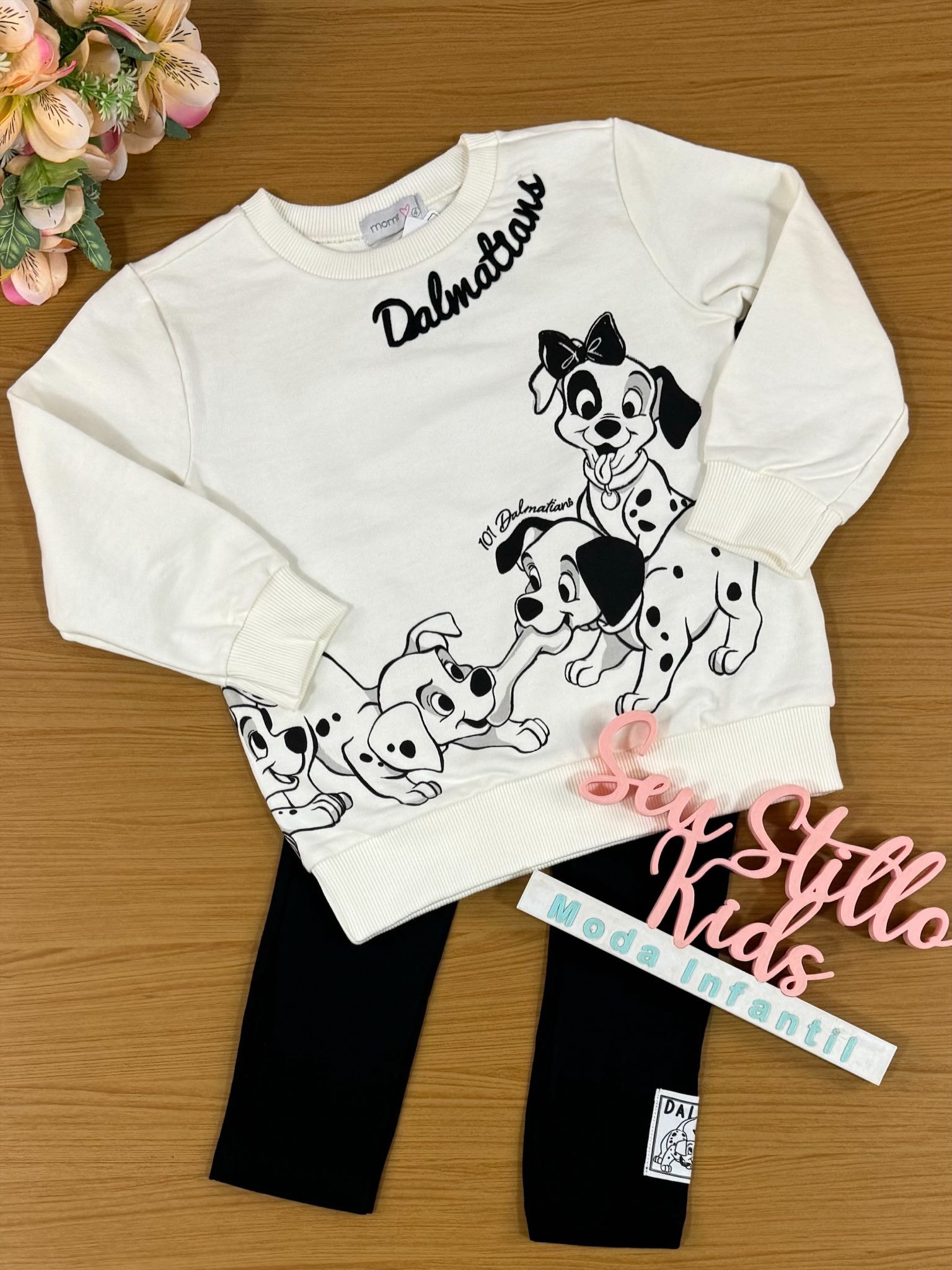 Conjunto Infantil Momi Inverno Legging e Blusa 101 Dálmatas | Seu ...