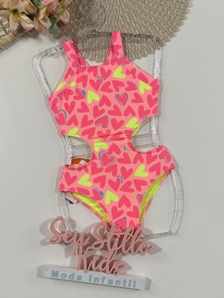 Maiô Infantil Siri Kids Camila Aplic Est Love 40226 | Seu Stillo Kids