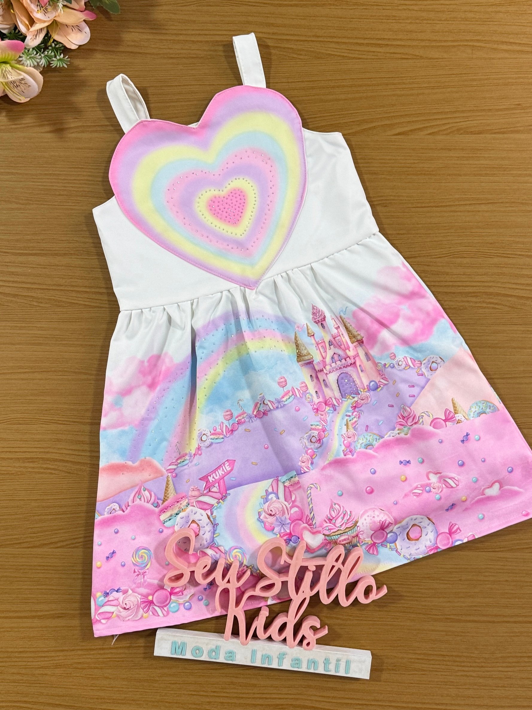 Vestido Infantil Kukie Verão Castelo Candy | Seu Stillo Kids