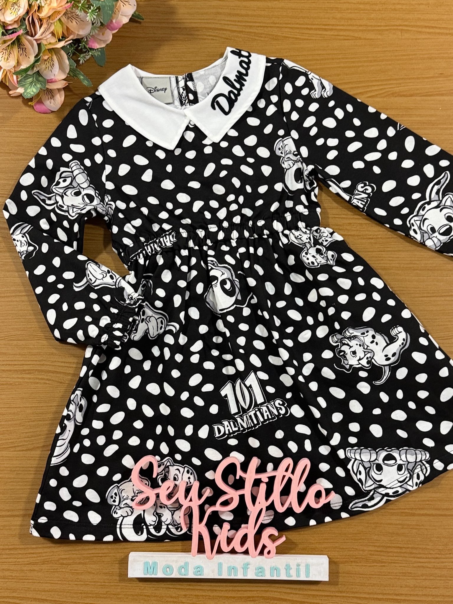 Vestido Infantil Momi Inverno 101 Dálmatas Disney | Seu Stillo Kids