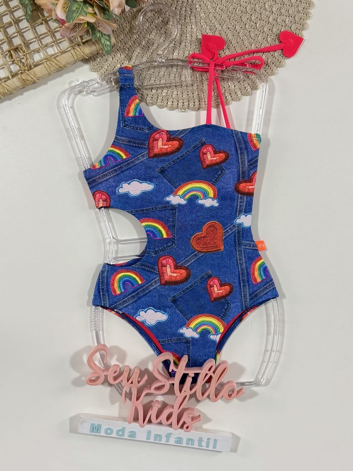 Maiô Infantil Siri Kids Laura Siri Love 40225 | Seu Stillo Kids