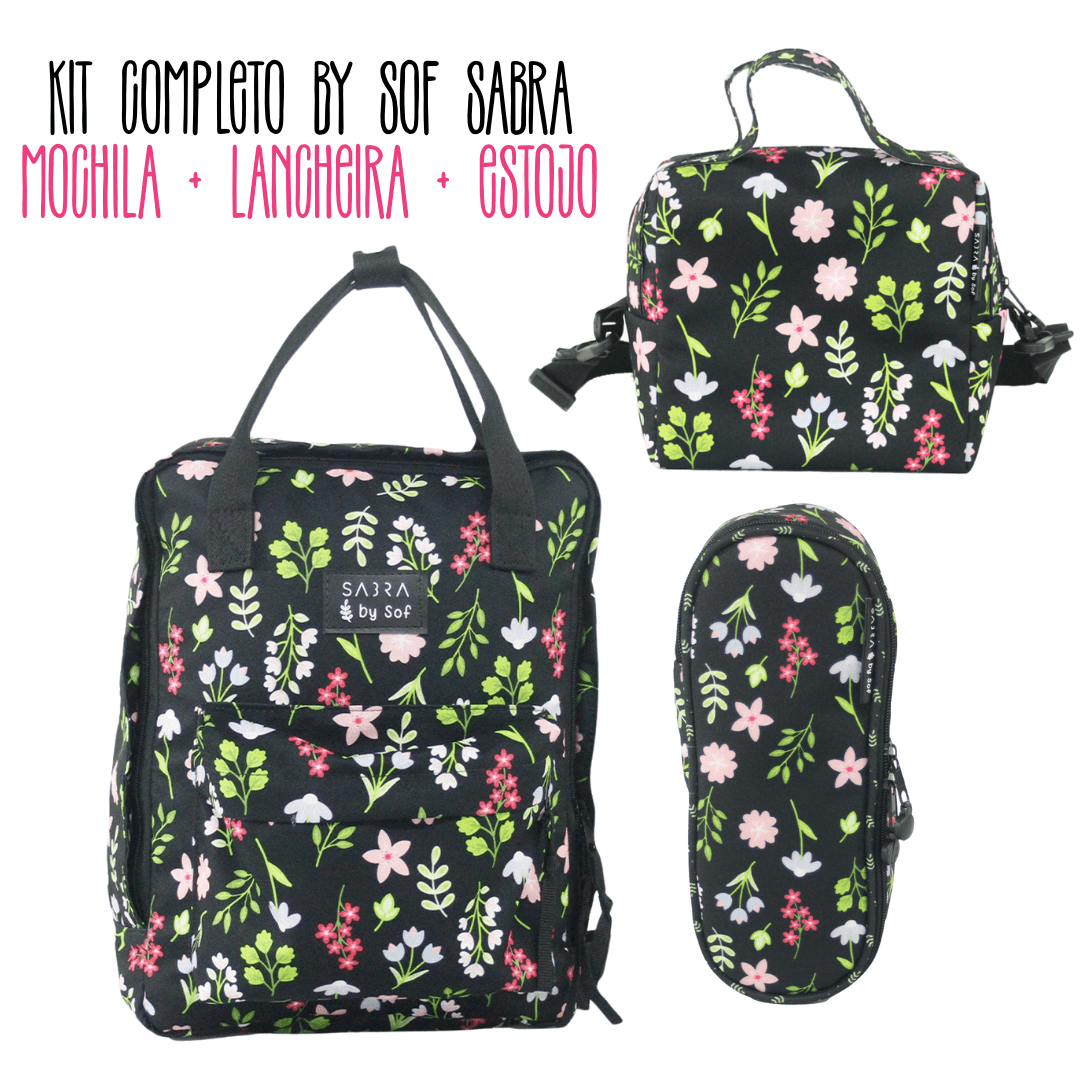 Kit Completo by Sof para Sabra - Mochila + Bolsa Térmica + Estojo | La ...