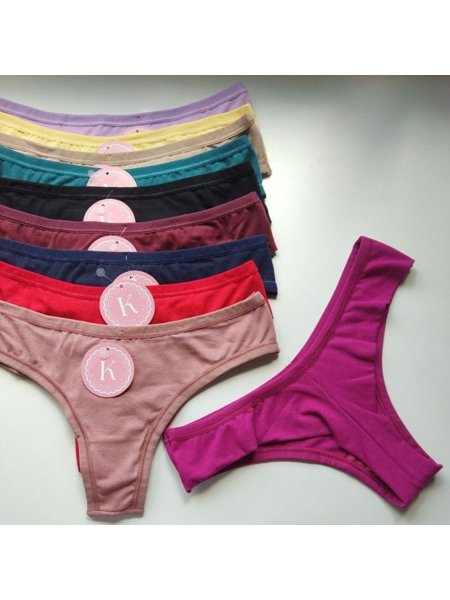 Kit com 05 calcinhas de Algodão Fio Duplo Básica Modelo Beatriz | Krol Moda Íntima