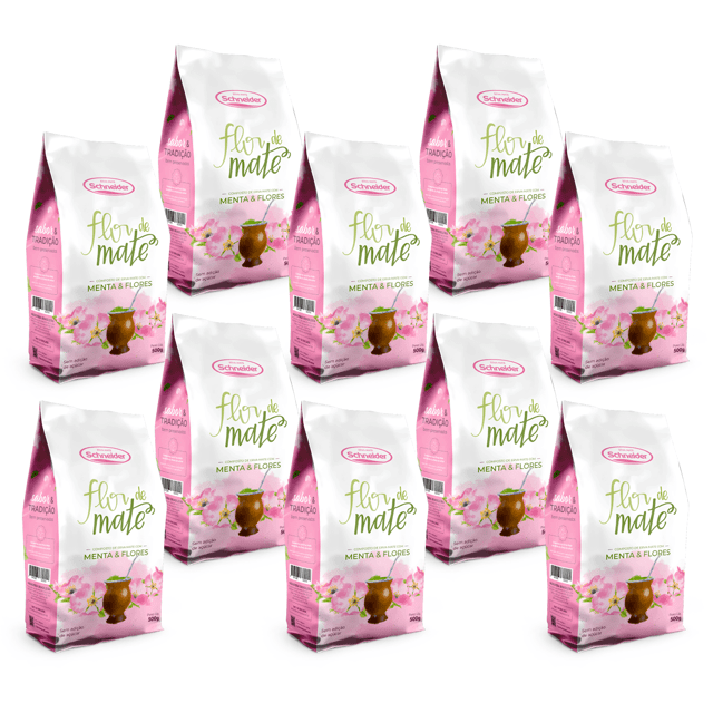 Erva-Mate Flor de Mate - Menta e Flores 500g - KIT 10un | Schneider ...