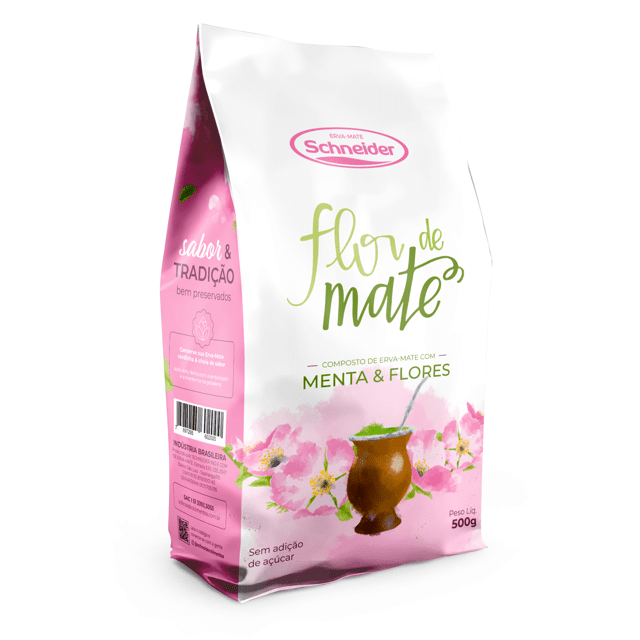 Erva-Mate Flor de Mate - Menta e Flores 500g | Schneider Erva-Mate