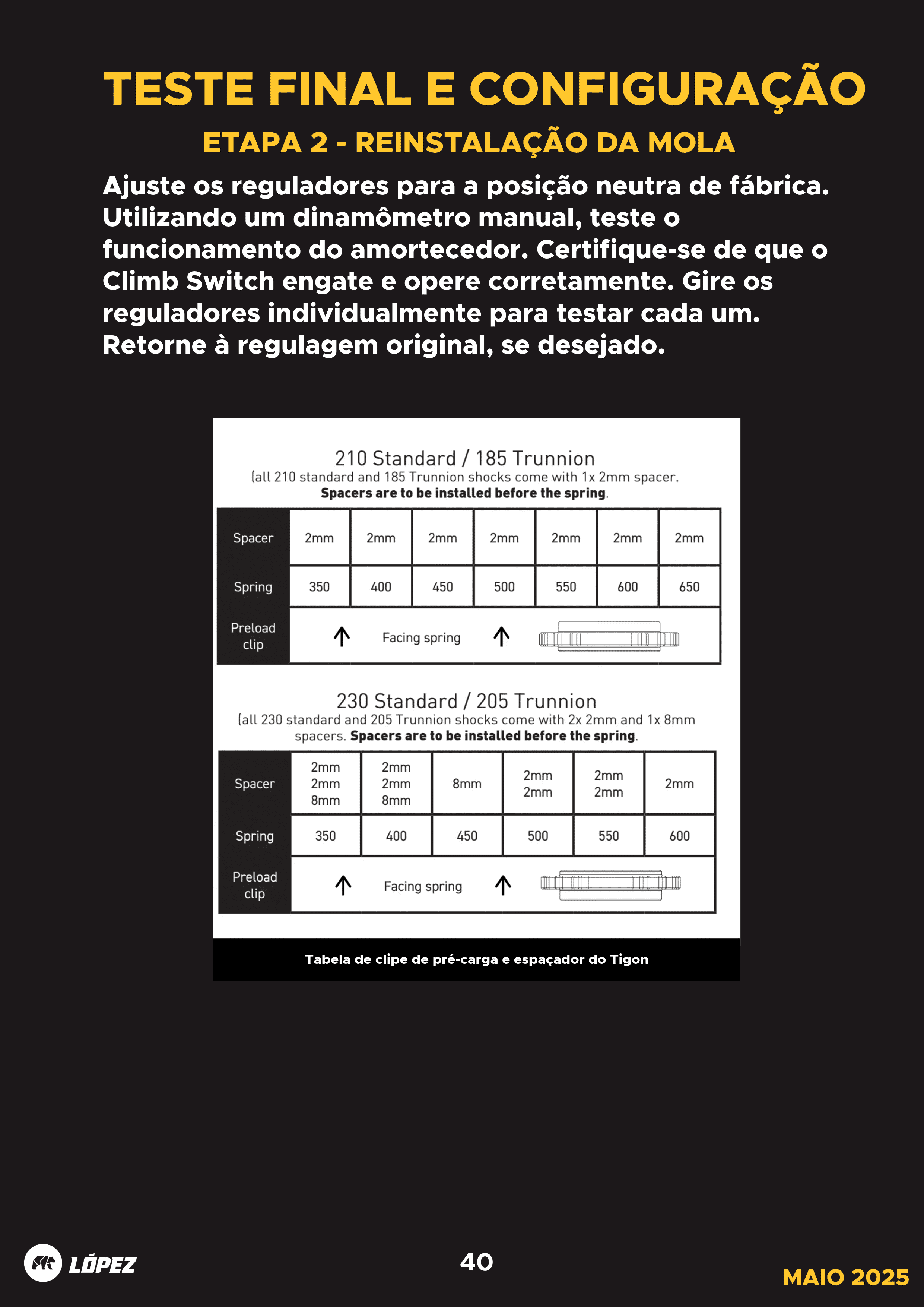 Manual de Instruções Completo - Tigon 100 & 200 Horas | Lopezbike