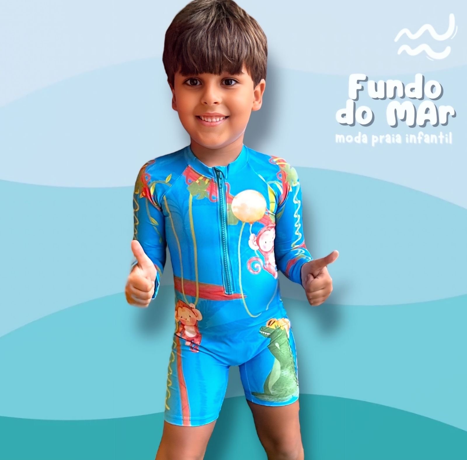 Macaquinho Com Ziper Observando os Macacos | FUNDO DO MAR