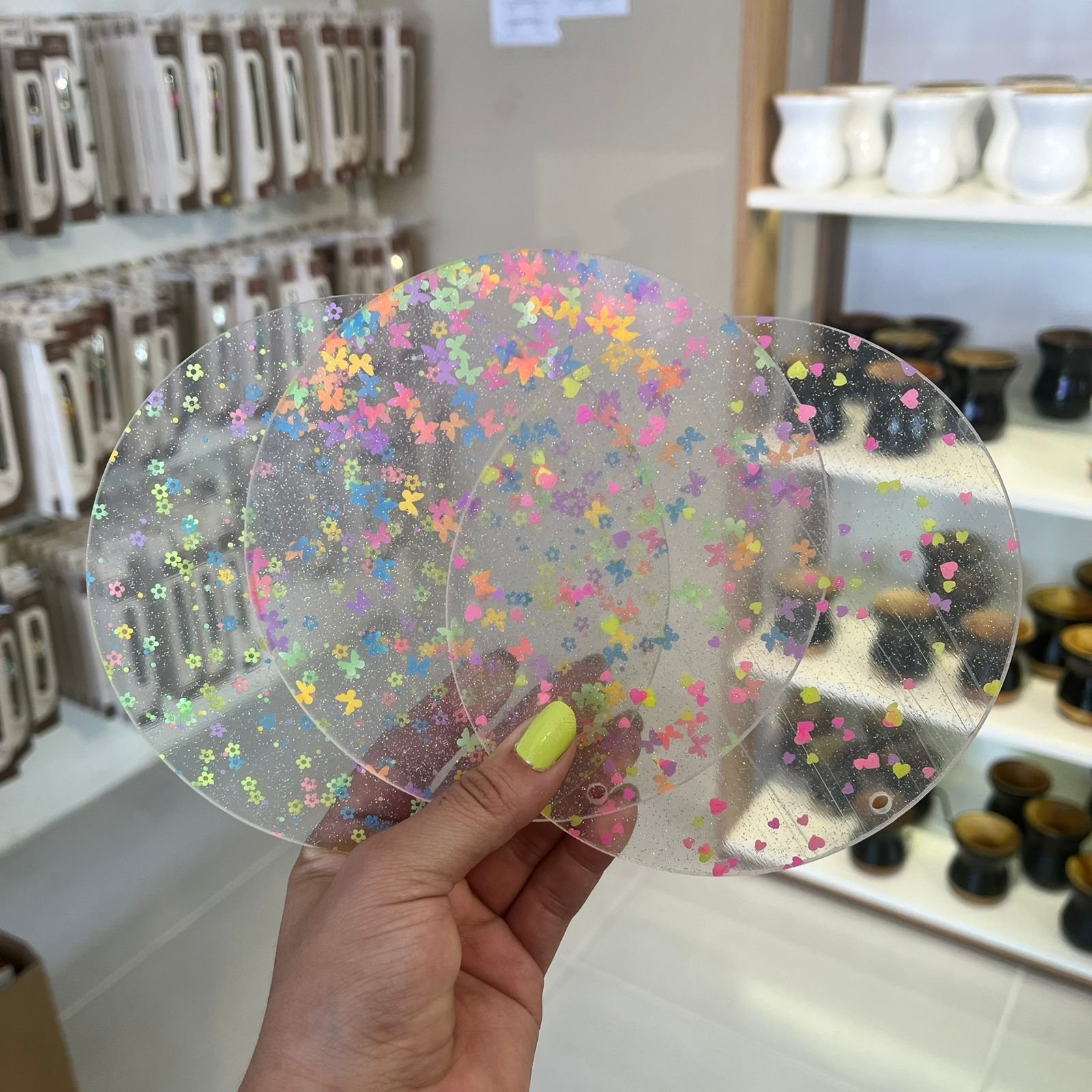 Vira Mate Acrílico Transparente C/Glitter | JC Chimarrão