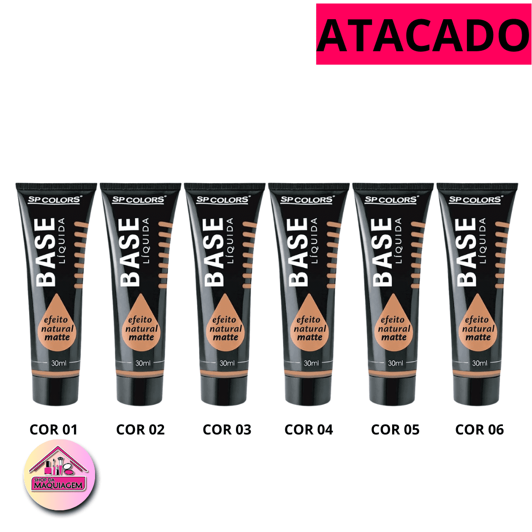 BASE LIQUIDA MATTE SP COLORS _KIT 6 UNDS | SHOP DA MAQUIAGEM