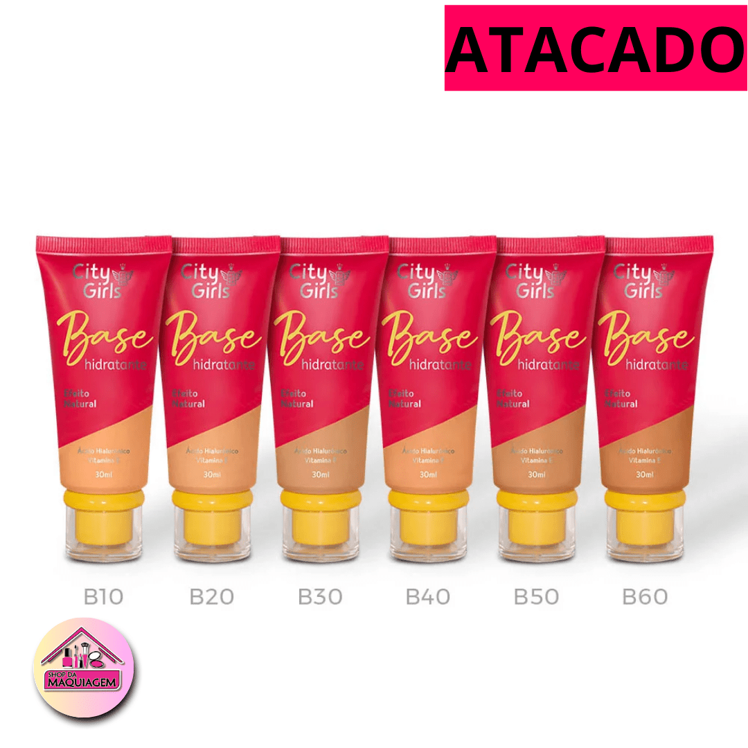 BASE HIDRATANTE CITY GIRLS _KIT 6 UNDS | SHOP DA MAQUIAGEM