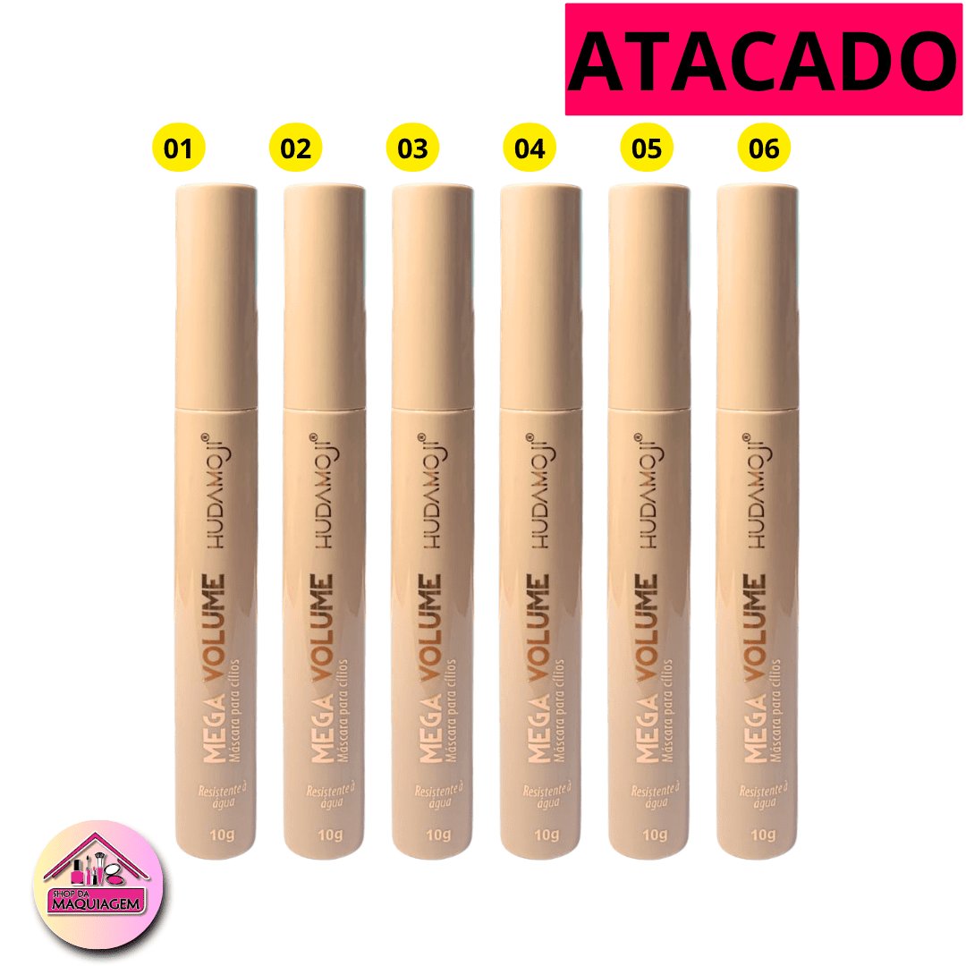 MÁSCARA PARA CILIOS MEGA VOLUME HUDAMOJI _KIT 6UNDS | SHOP DA MAQUIAGEM